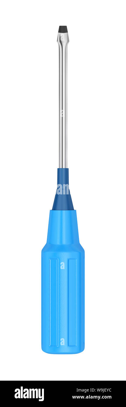 Blue screwdriver isolated on white background Stock Photo - Alamy
