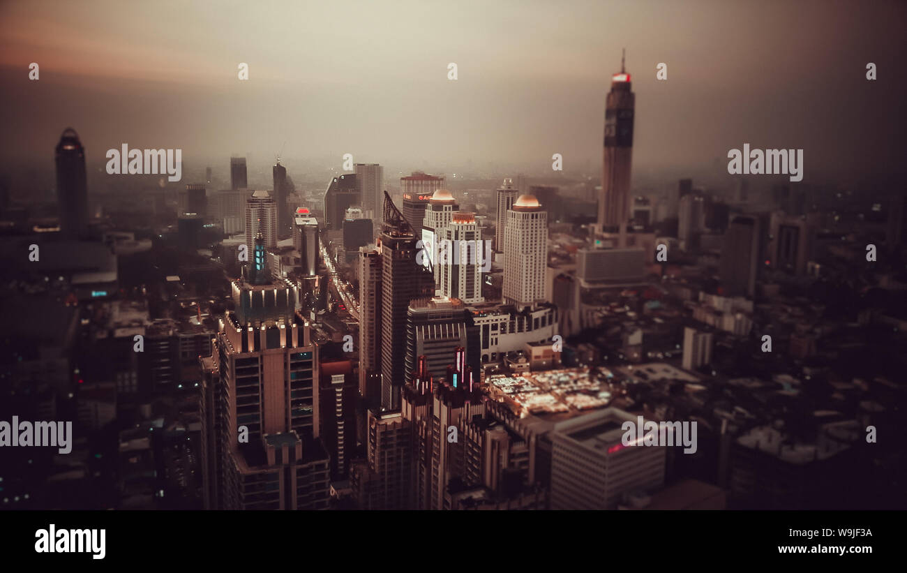 Ploenchit view from above in Bangkok in Thailand Stock Photo - Alamy