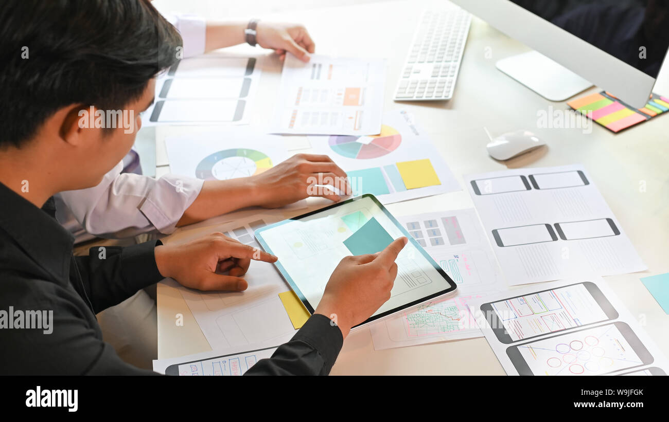 Designer planning application development draft template layout ...