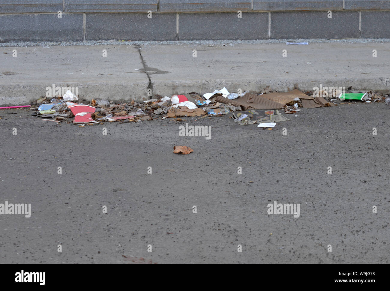 A compilation of litter and garbage discarded instead of put in the ...