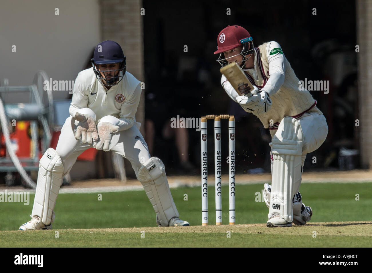 London, UK.13 August, 2019. George Bartlett batting for Somerset ...
