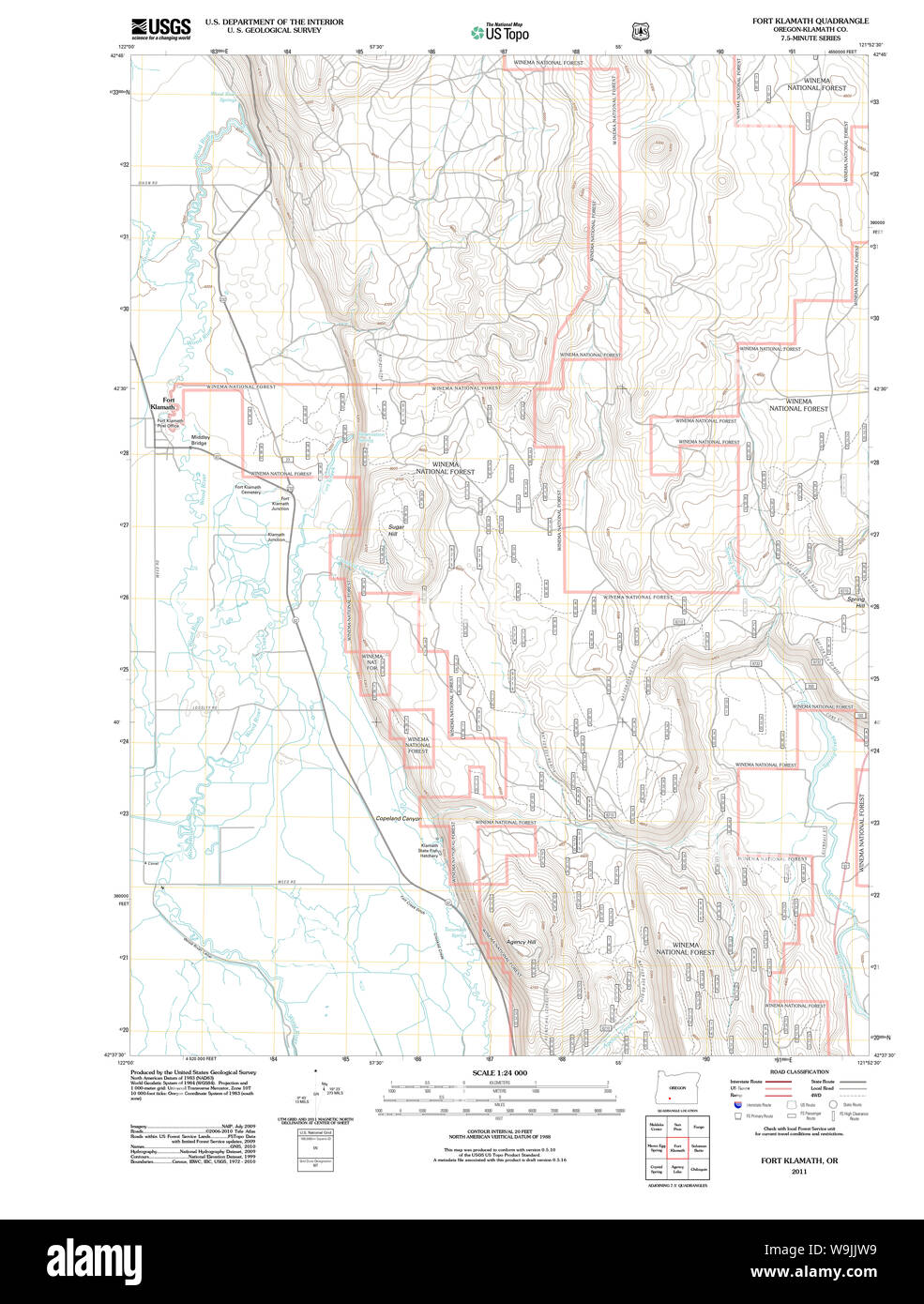 Map of fort klamath Cut Out Stock Images & Pictures - Alamy