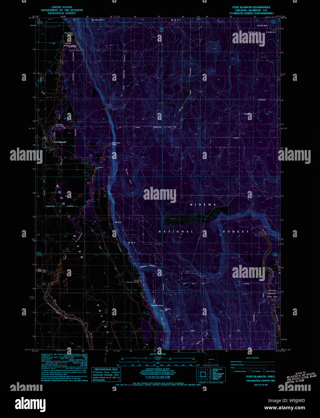 Map of fort klamath oregon hi-res stock photography and images - Alamy