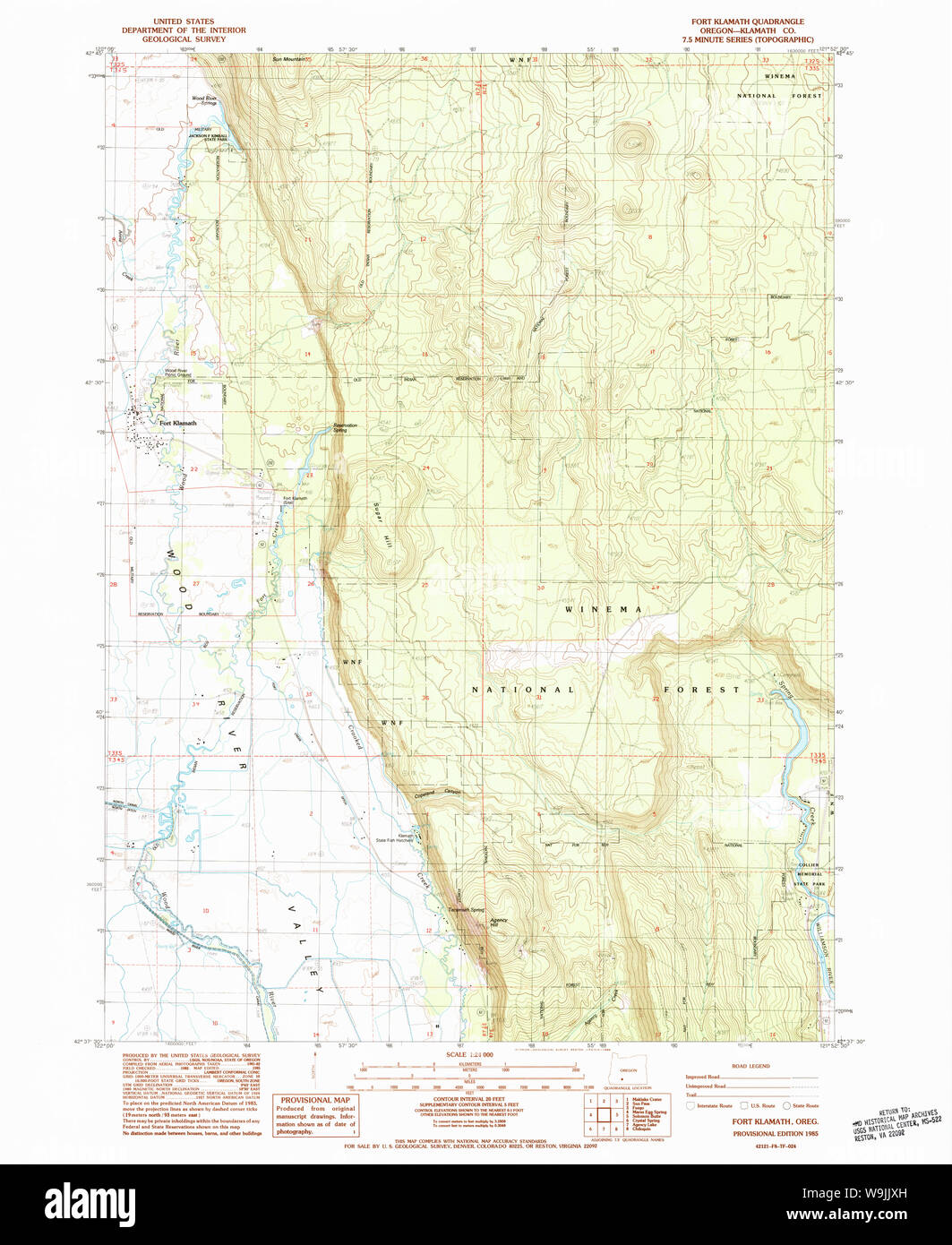 Map of fort klamath oregon hi-res stock photography and images - Alamy