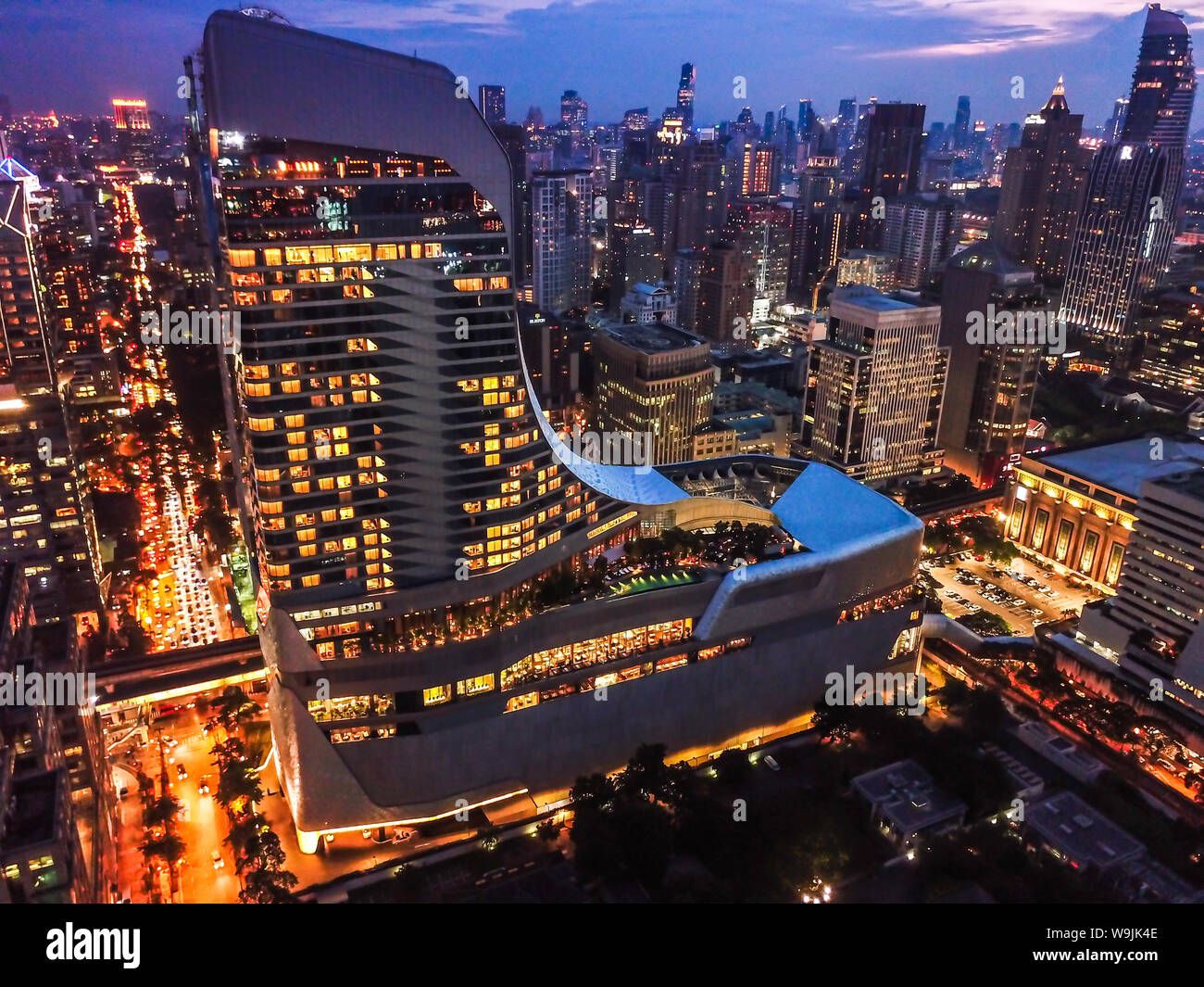 Ploenchit view from above in Bangkok in Thailand Stock Photo - Alamy