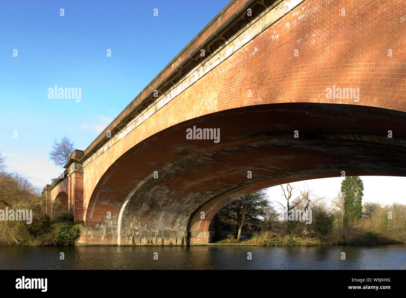 Brunel's 1838 railway bridge at Maidenhead carries the main line of the ...