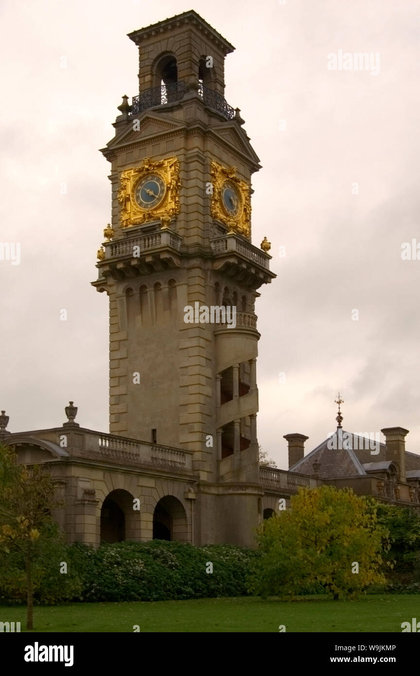 Henry Clutton's water tower at Cliveden disguised as a clock tower ...