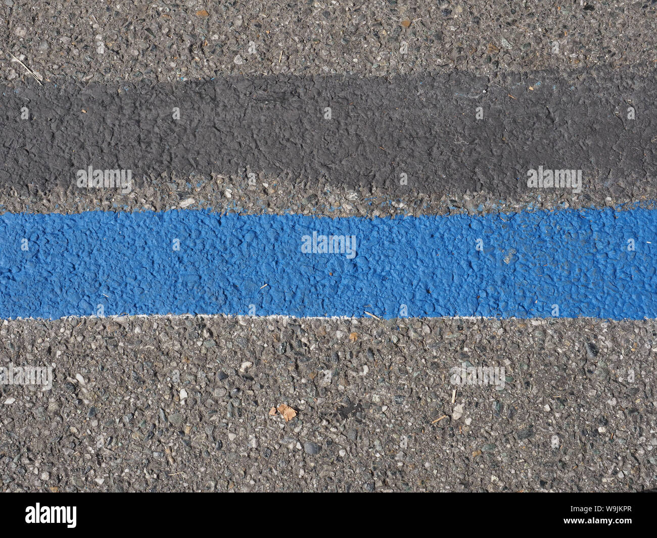 blue line is a sign for a paid parking lot in Italy Stock Photo - Alamy