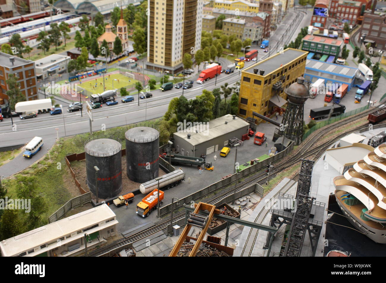 Toy city in a small size, very beautiful and realistic Stock Photo - Alamy