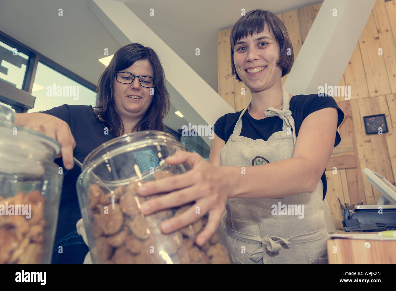 Customer buying cookies hi-res stock photography and images - Alamy