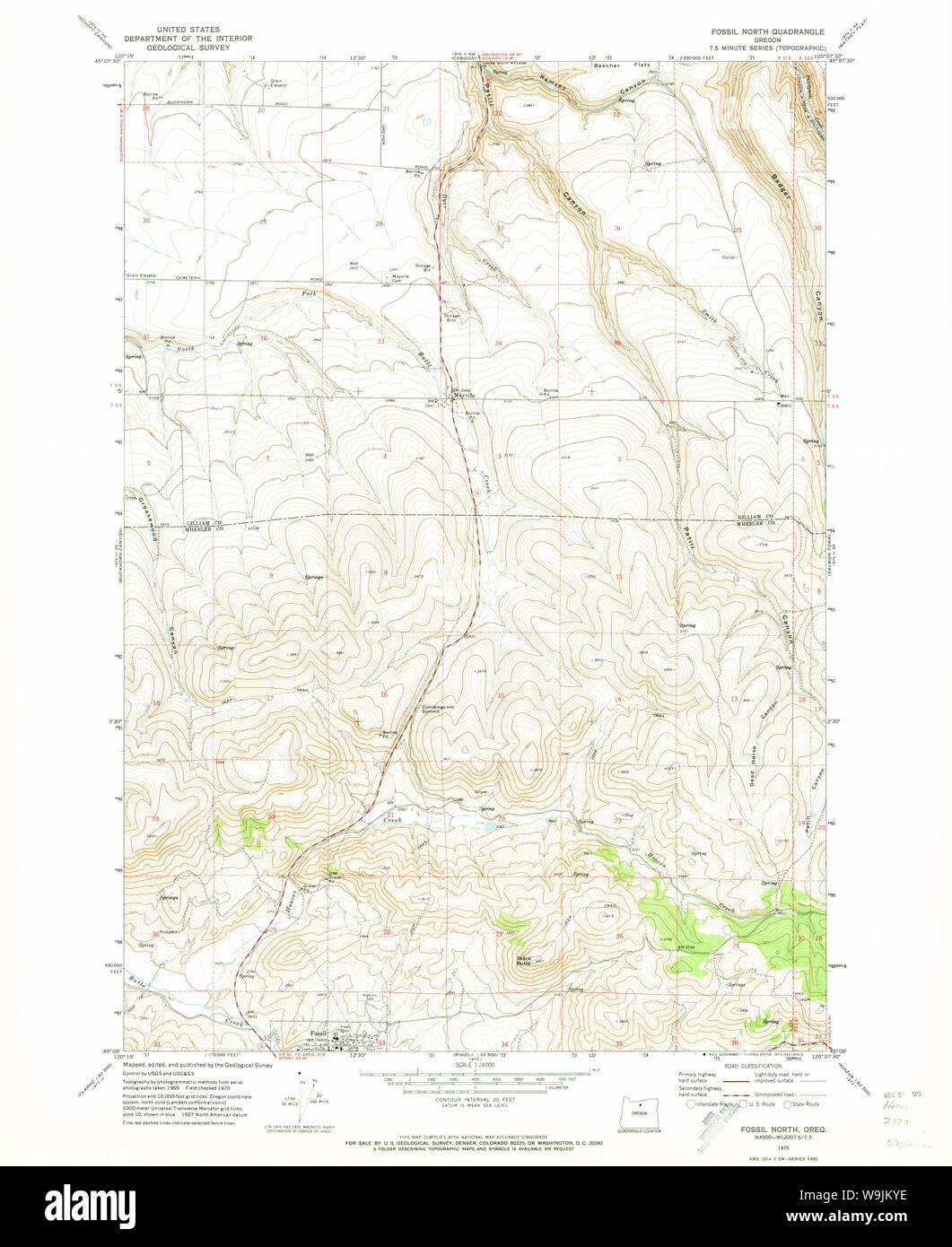 Fossil oregon map hi-res stock photography and images - Alamy