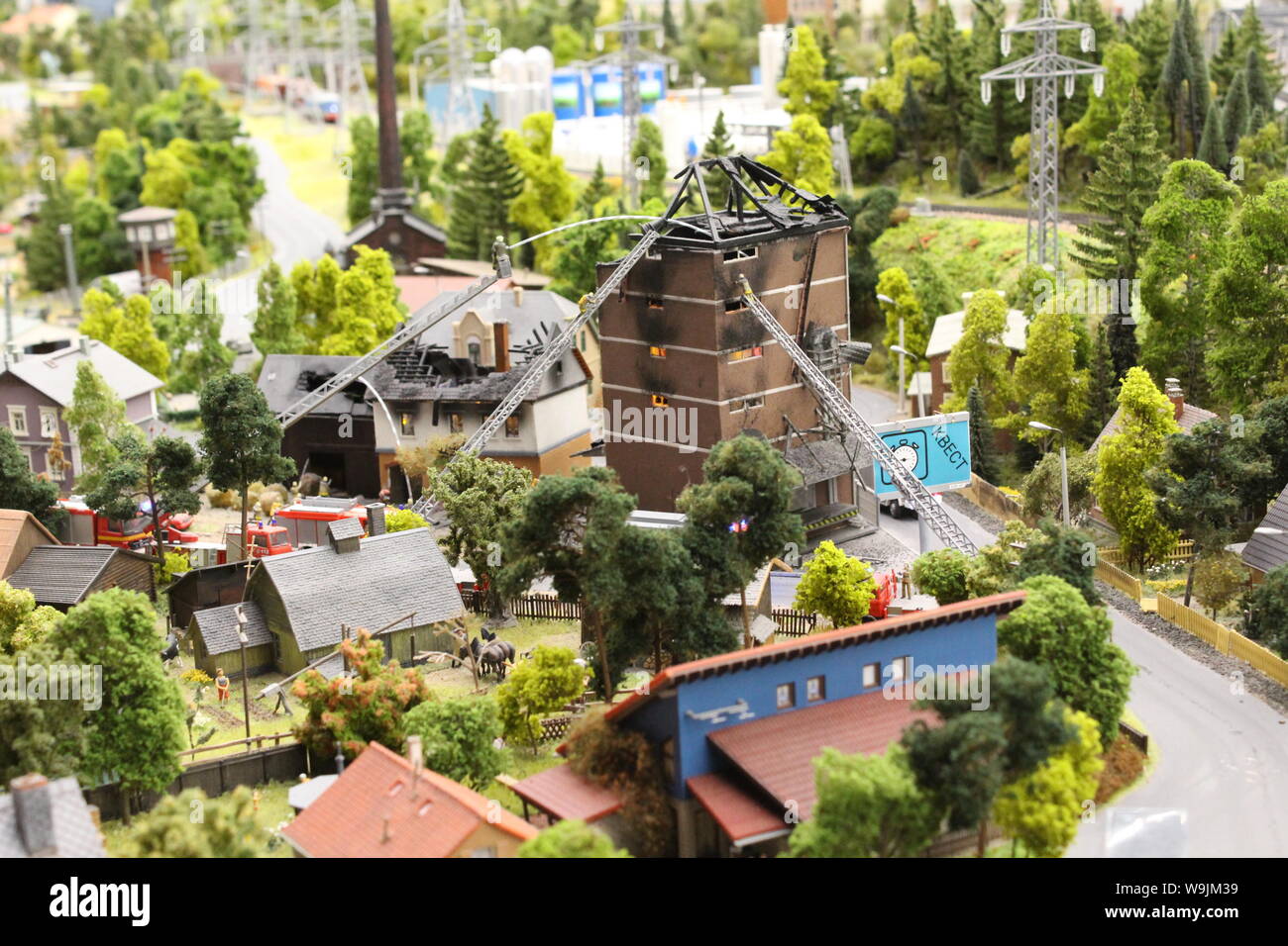 Toy city in a small size, very beautiful and realistic Stock Photo - Alamy