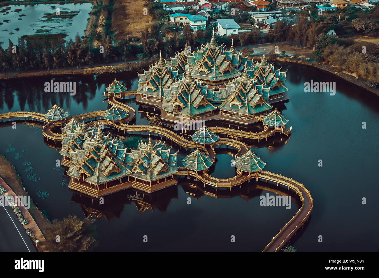 Ancient city Muang Boran from above in Bangkok Thailand Stock Photo - Alamy