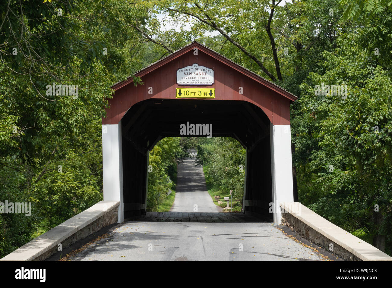 Historic Van Sandt covered bridge, also known as the Beaver Dam Bridge ...