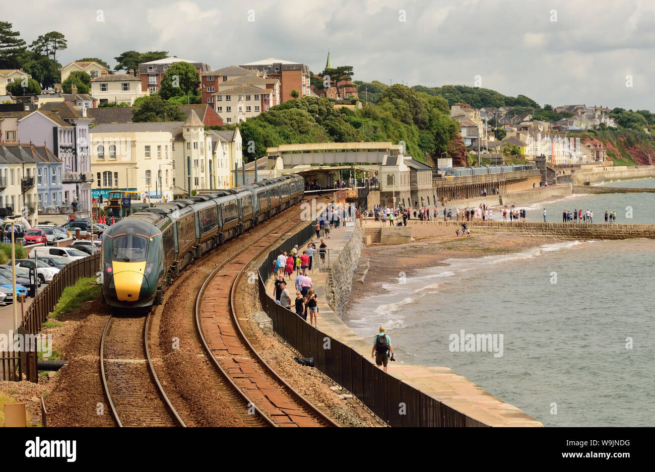 An eastbound Intercity Express Train passing through Dawlish, South ...