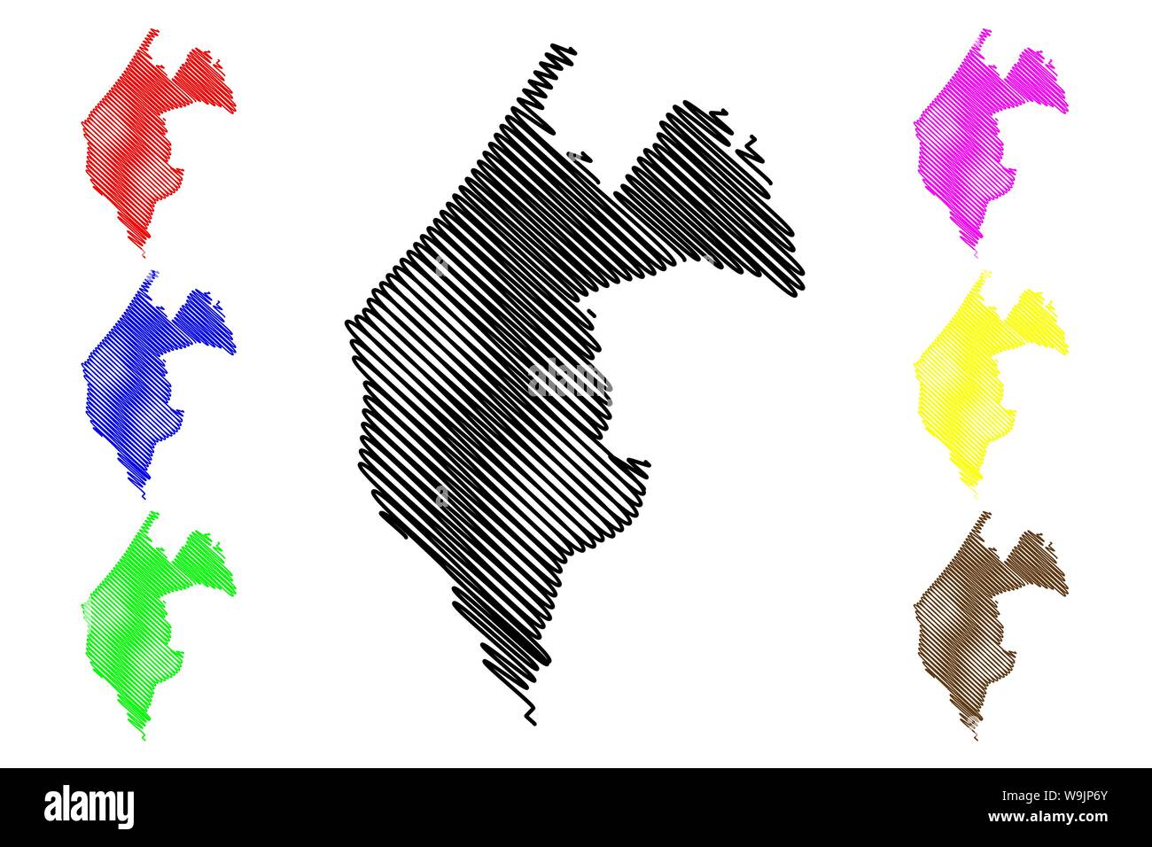 Thies Region (Regions of Senegal, Republic of Senegal) map vector ...