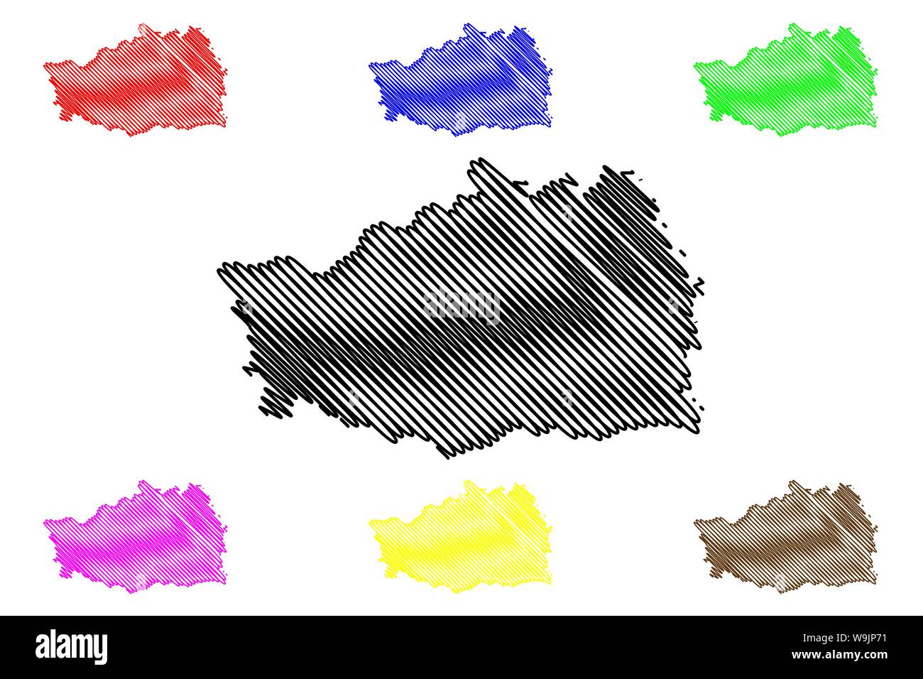 Kedougou Region (Regions of Senegal, Republic of Senegal) map vector ...