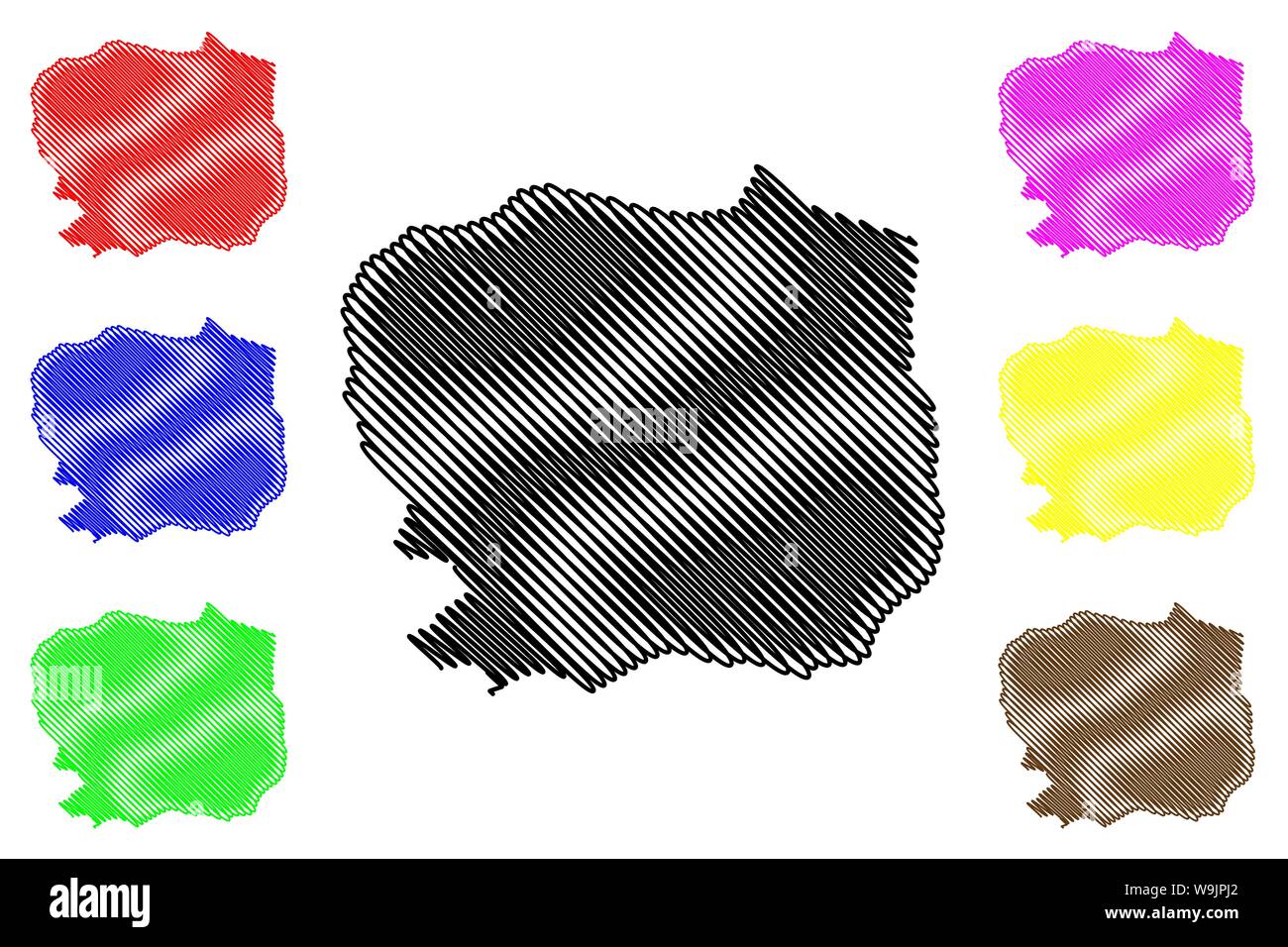 Kaffrine Region (Regions of Senegal, Republic of Senegal) map vector ...