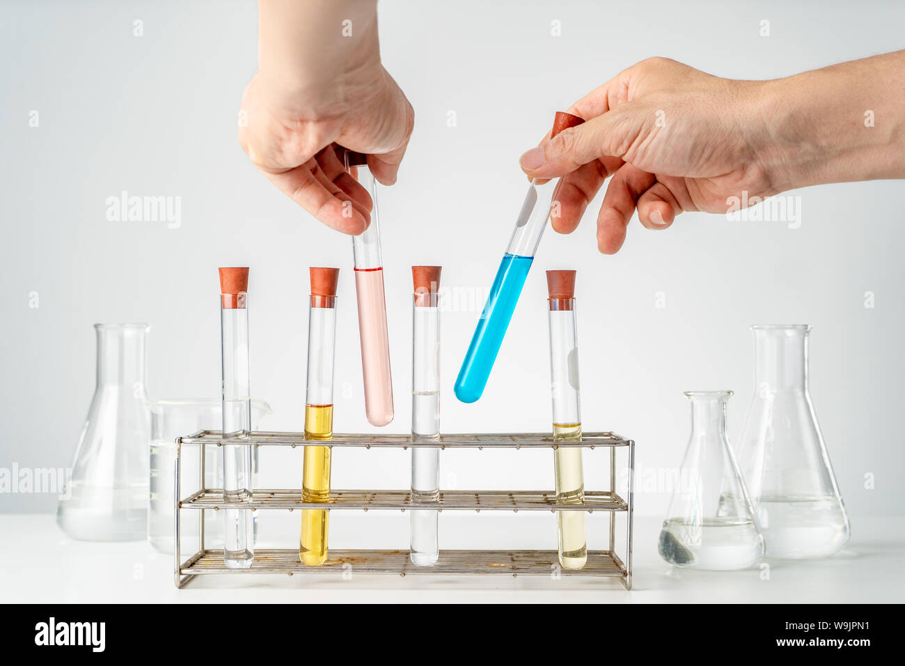 Test tubes holders hi-res stock photography and images - Alamy