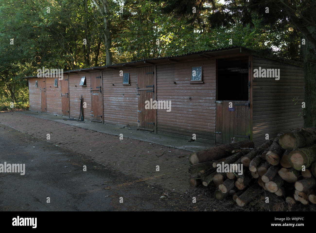 stables for horses in countryside Stock Photo - Alamy