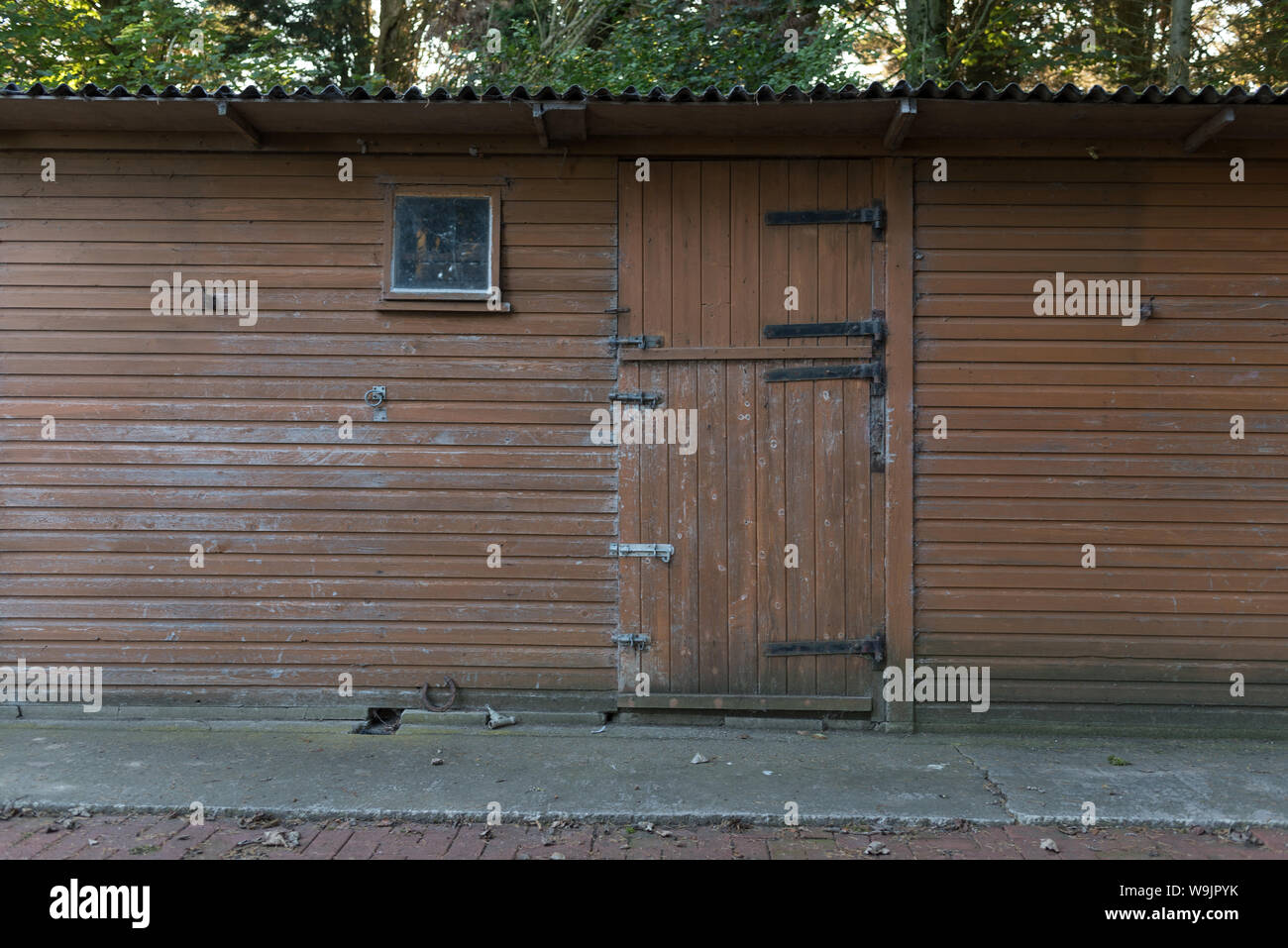 stables for horses in countryside Stock Photo - Alamy