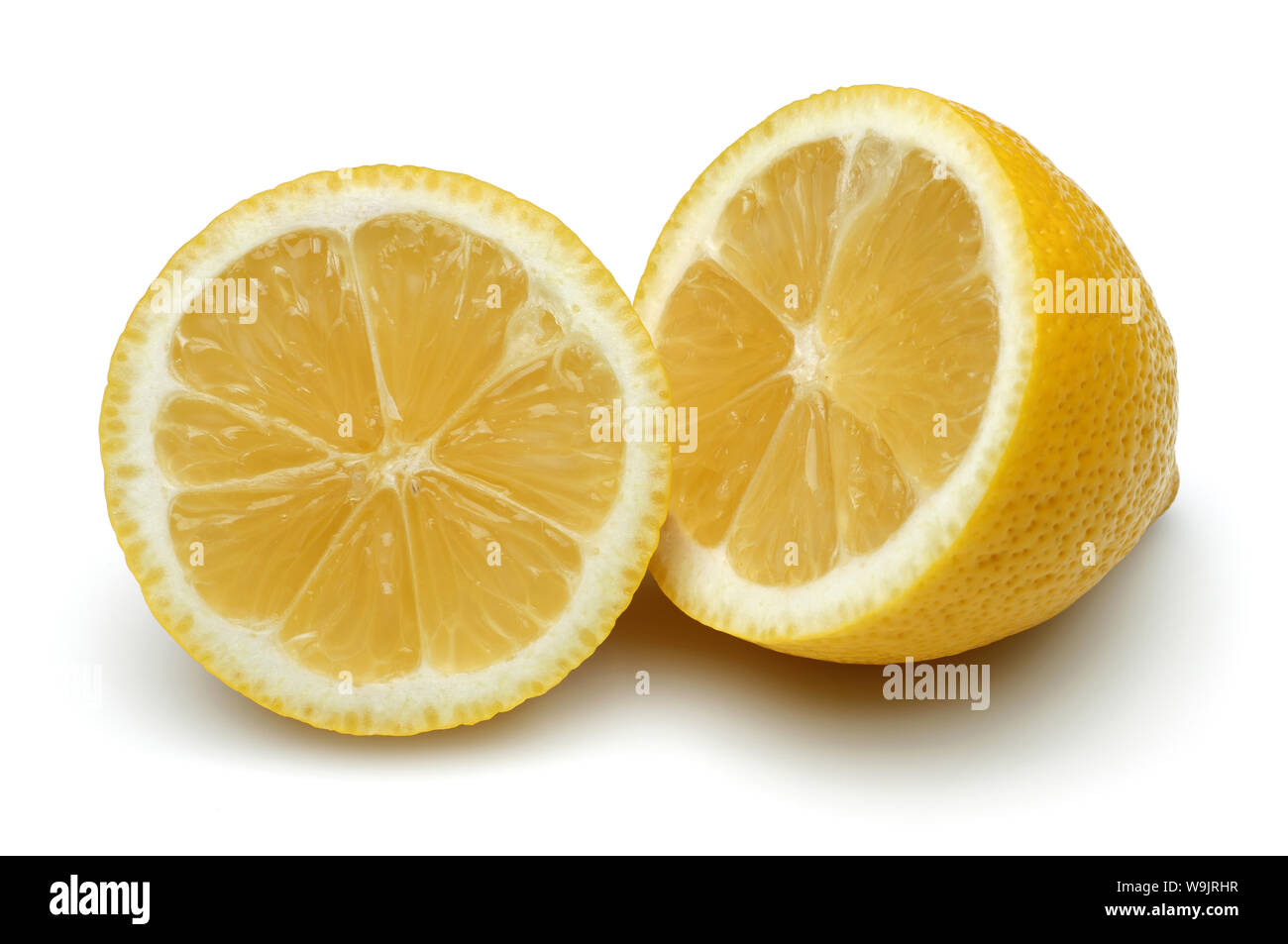 Fresh yellow lemon fruits isolated on white background Stock Photo - Alamy