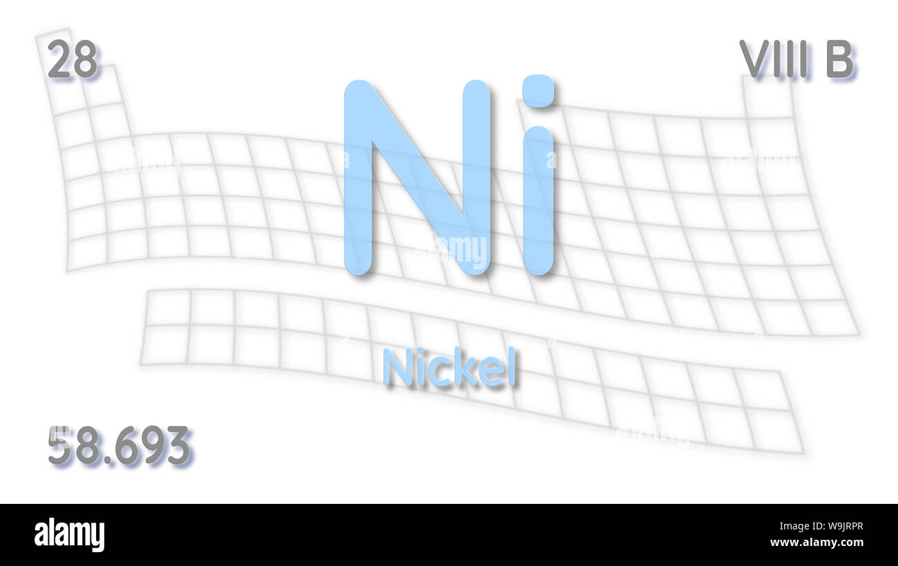Nickel chemical element atomic data and symbol - table of elements ...