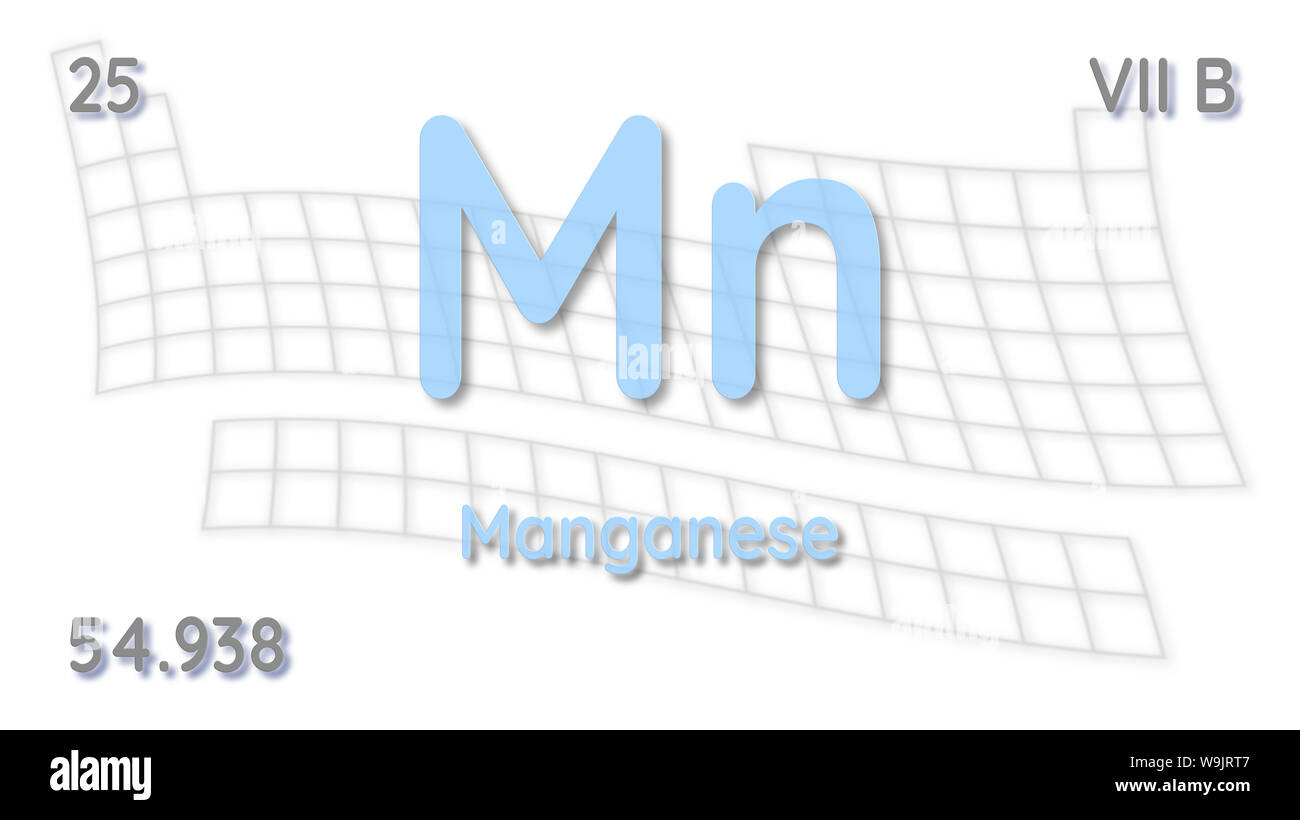 Manganese chemical element atomic data and symbol - table of elements ...