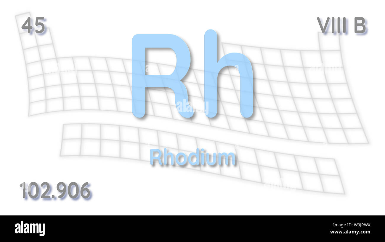 Rhodium chemical element atomic data and symbol - table of elements ...