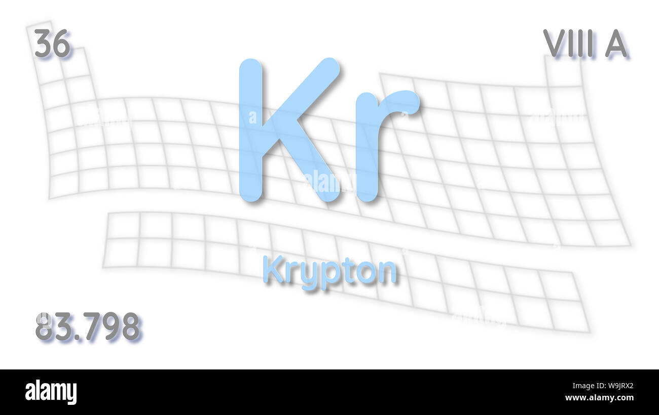 Krypton chemical element atomic data and symbol - table of elements ...