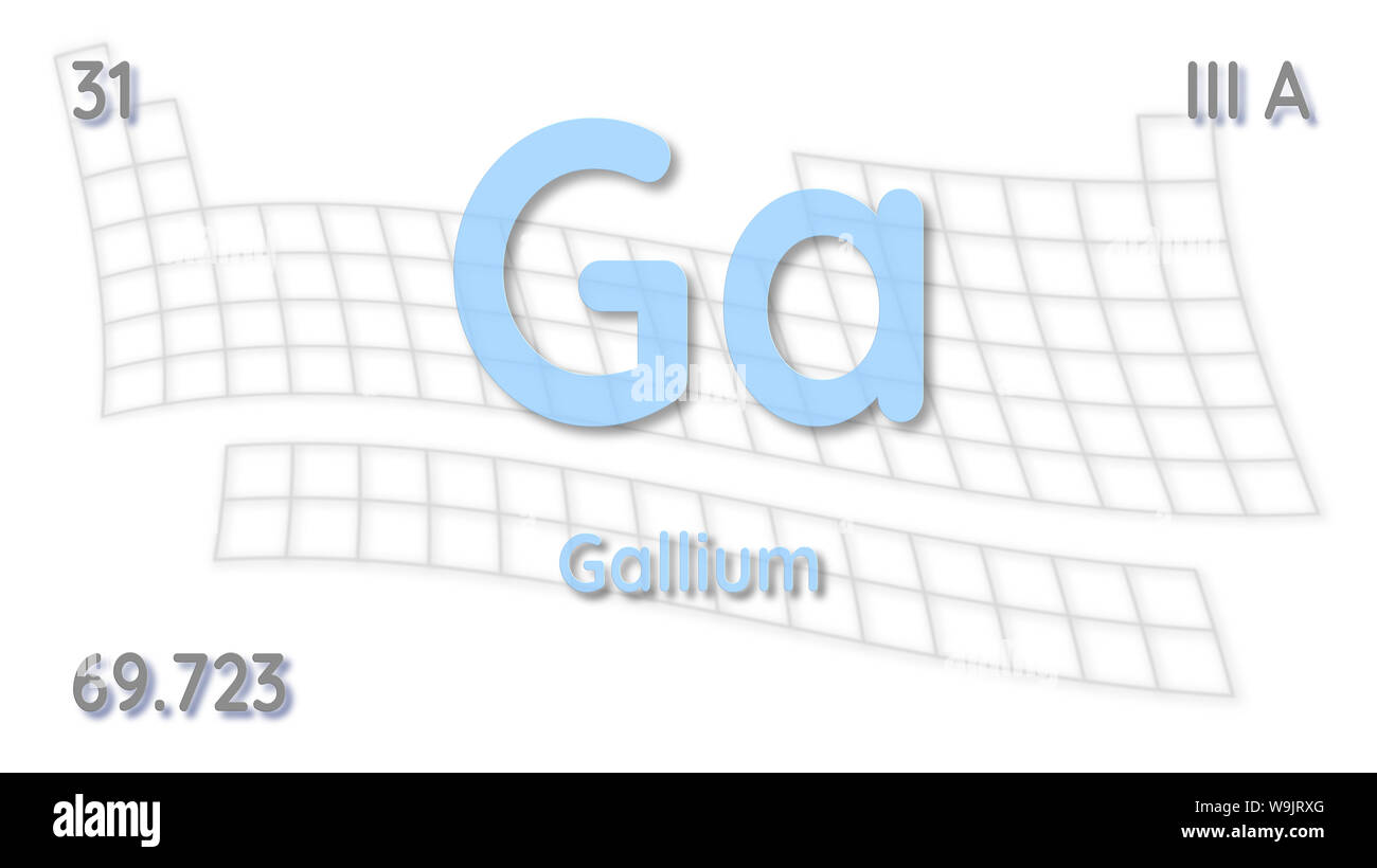 Gallium chemical element atomic data and symbol - table of elements ...
