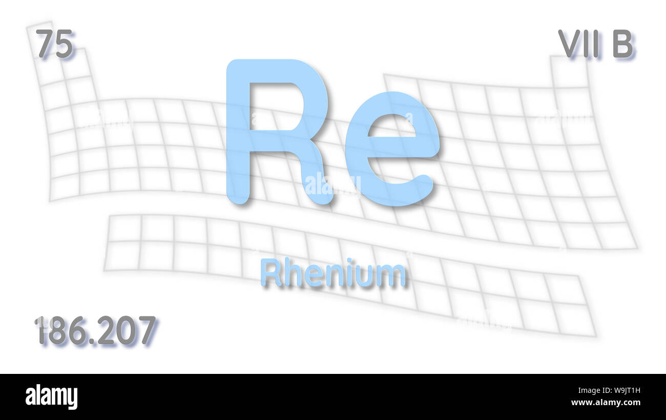 Rhenium chemical element atomic data and symbol - table of elements ...