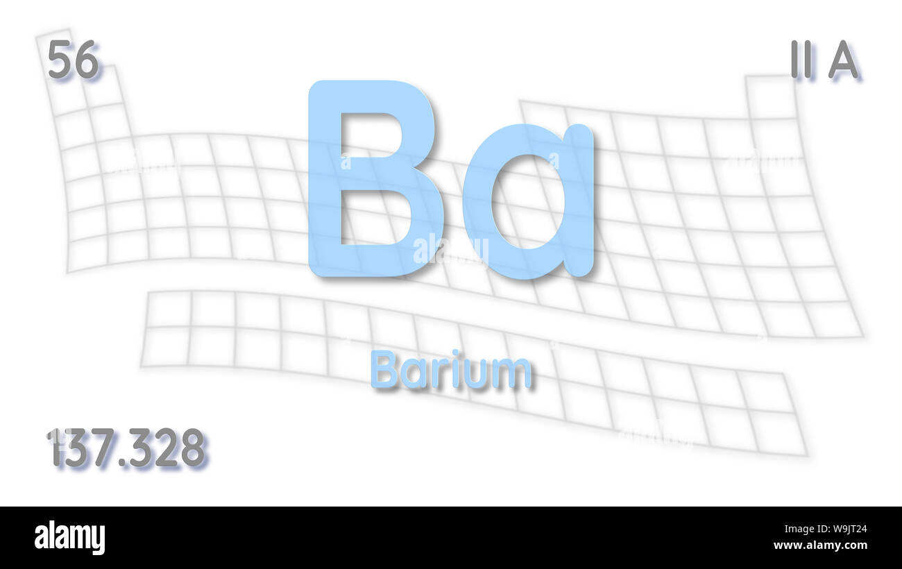 Barium chemical element atomic data and symbol - table of elements ...