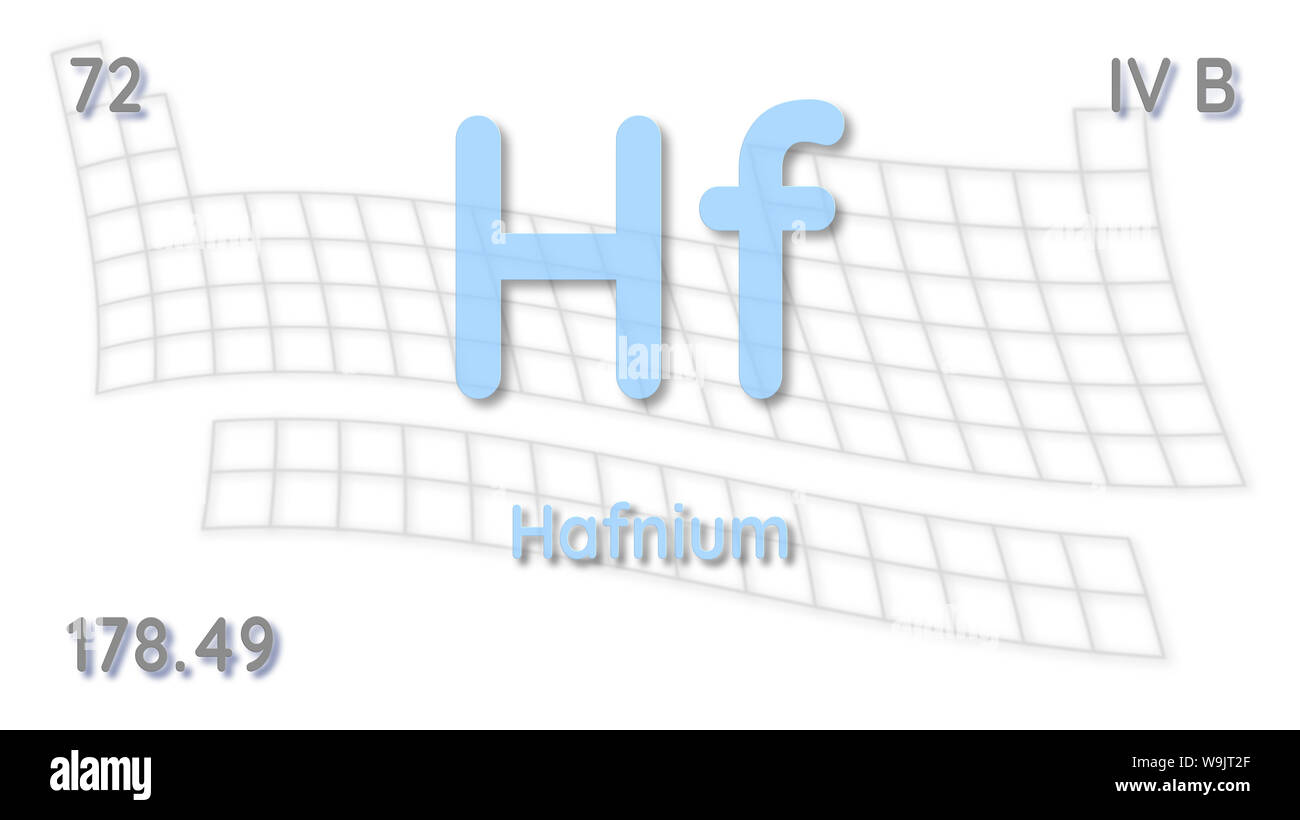 Hafnium chemical element atomic data and symbol - table of elements ...