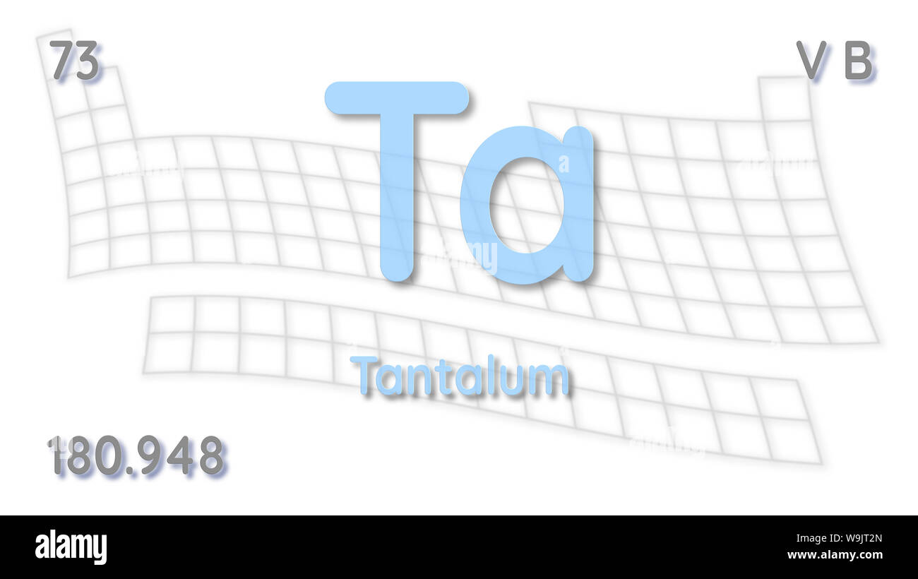 Tantalum chemical element atomic data and symbol - table of elements ...