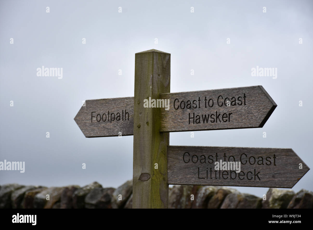Wooden signs along trail hi-res stock photography and images - Alamy