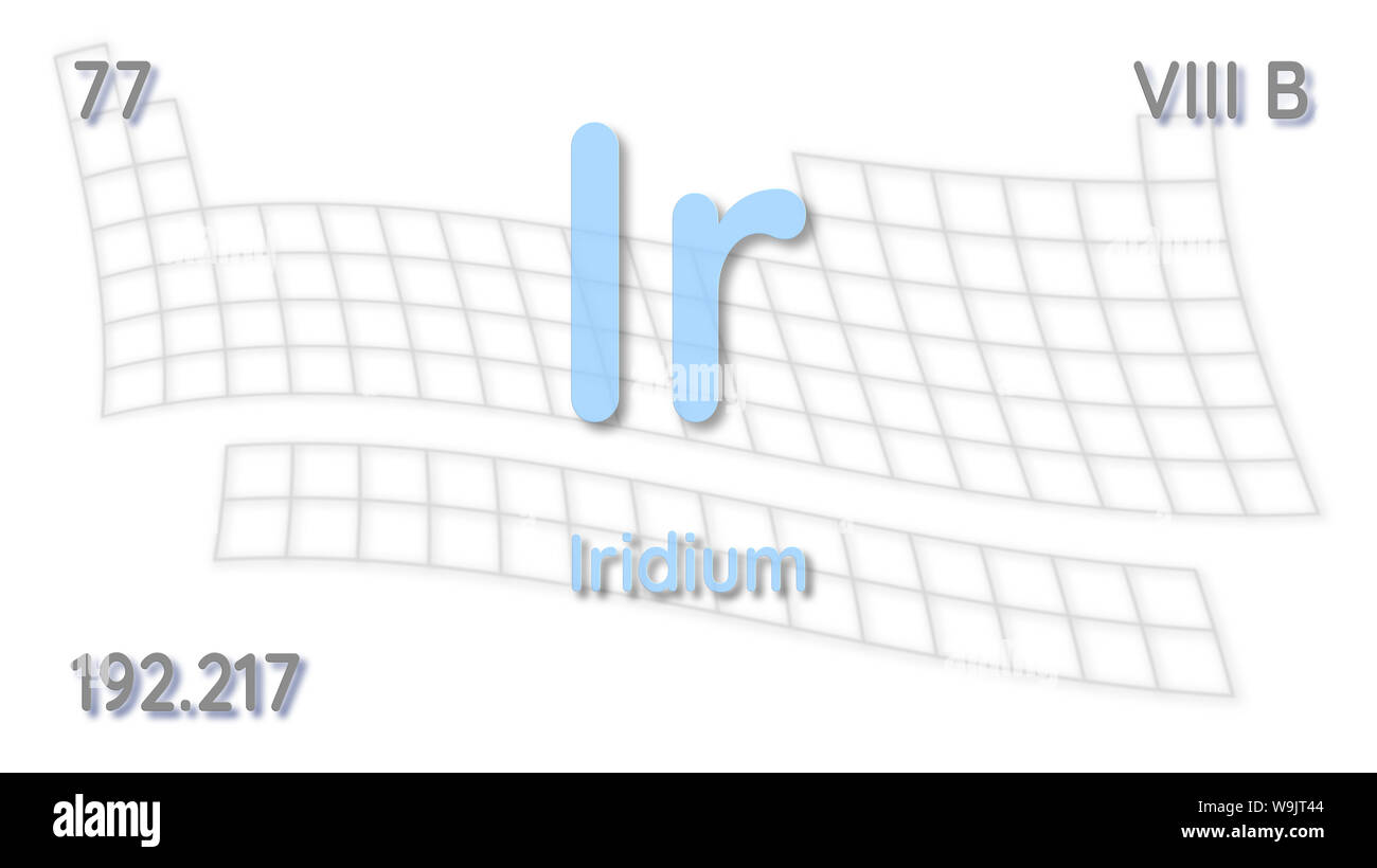 Iridium chemical element atomic data and symbol - table of elements ...