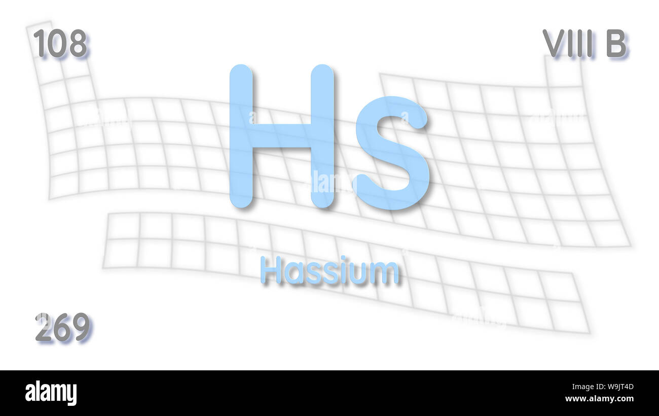 Hassium chemical element atomic data and symbol - table of elements ...
