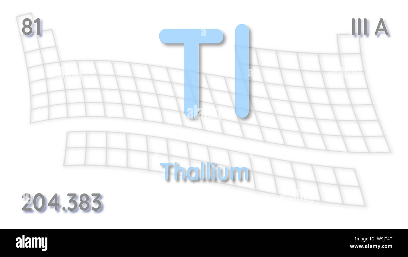 Thallium chemical element atomic data and symbol - table of elements ...