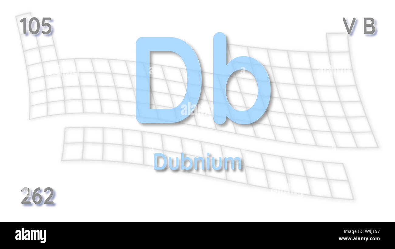 Dubnium chemical element atomic data and symbol - table of elements ...