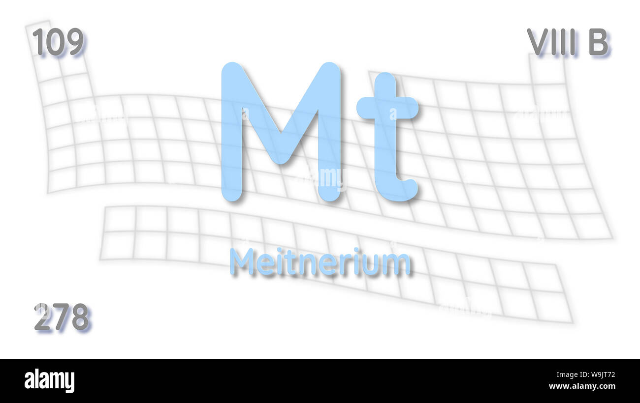meitnerium chemical element atomic data and symbol - table of elements ...