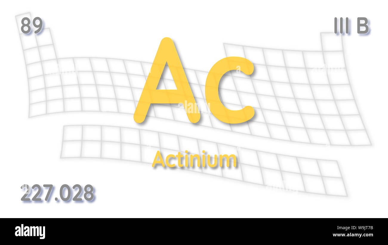 Actinium chemical element atomic data and symbol - table of elements ...