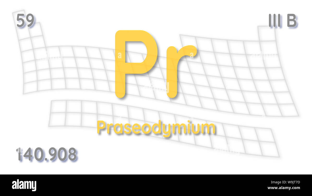 Praseodymium chemical element atomic data and symbol - table of ...