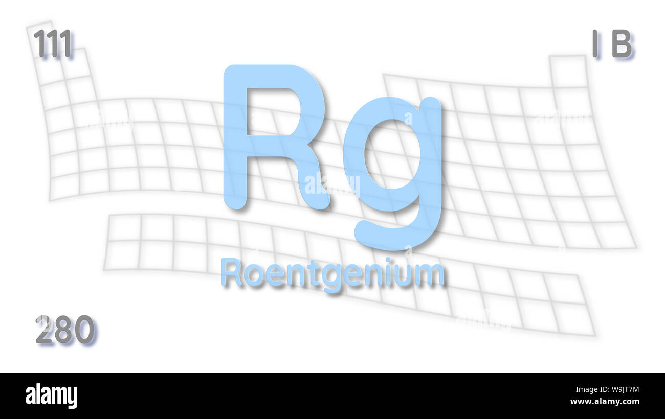 Roentgenium chemical element atomic data and symbol - table of elements ...
