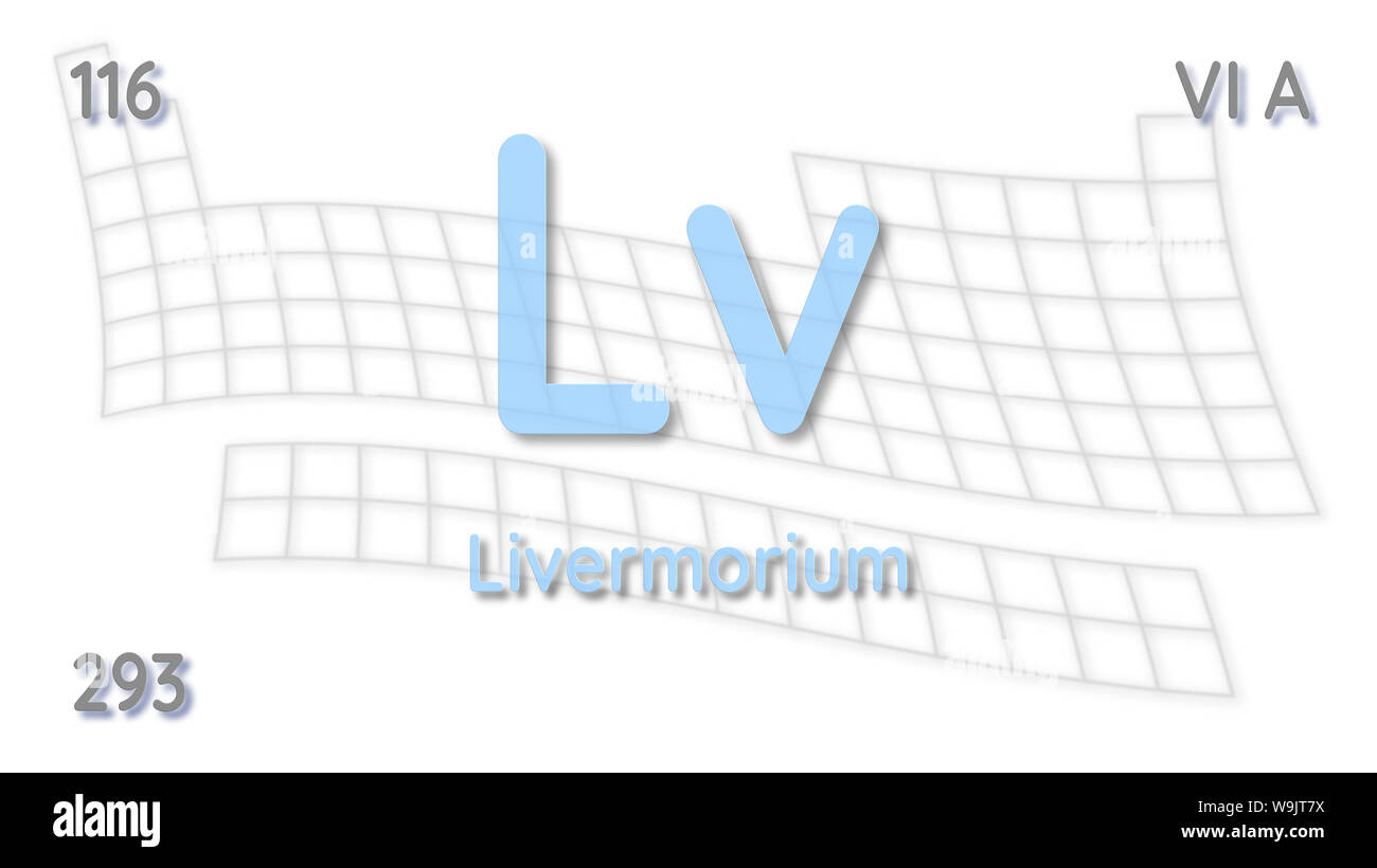 Livermorium chemical element atomic data and symbol - table of elements ...