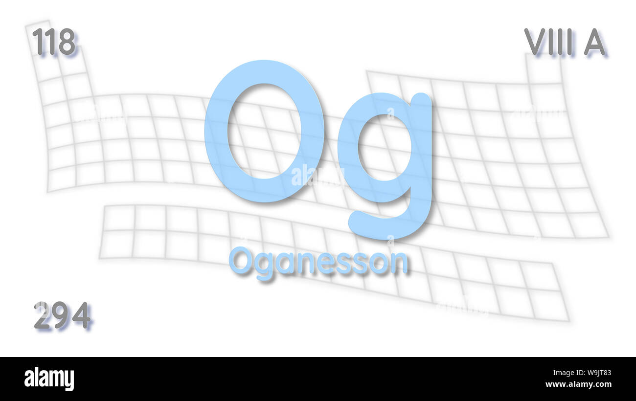 Oganesson chemical element atomic data and symbol - table of elements ...