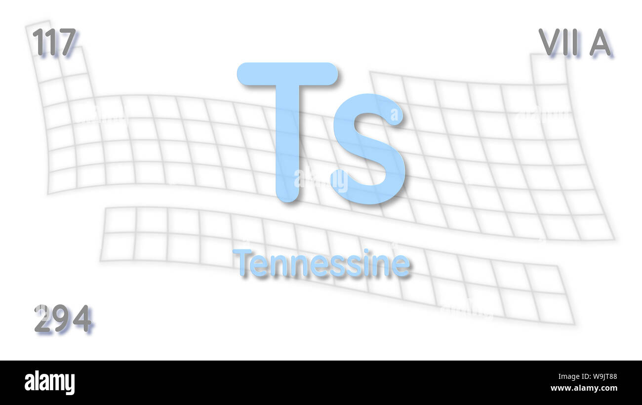 Tennessine chemical element atomic data and symbol - table of elements ...