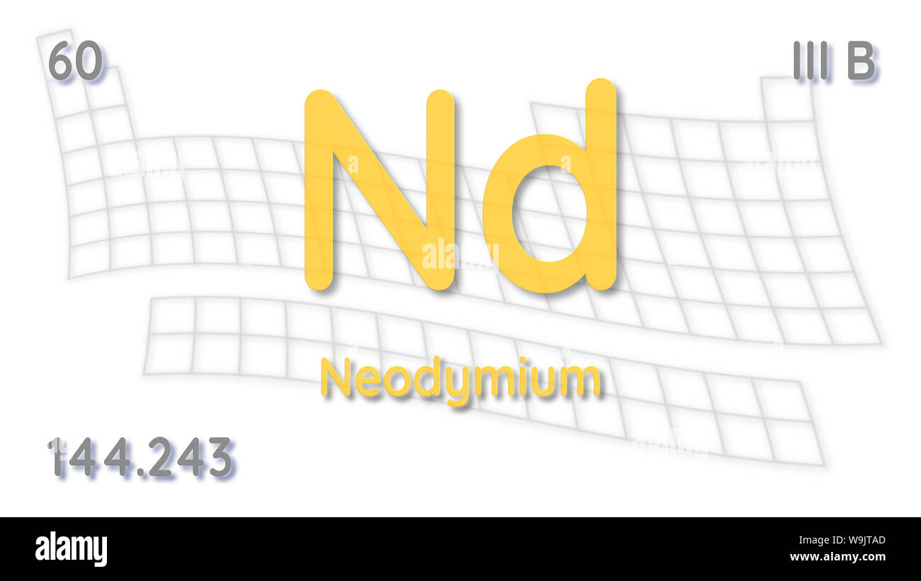 Neodymium chemical element atomic data and symbol - table of elements ...