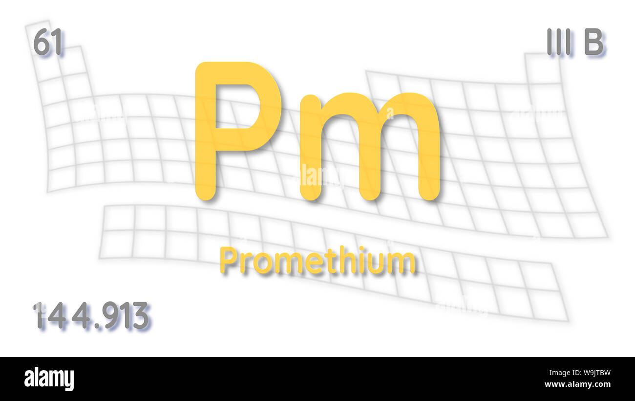 Promethium chemical element atomic data and symbol - table of elements ...