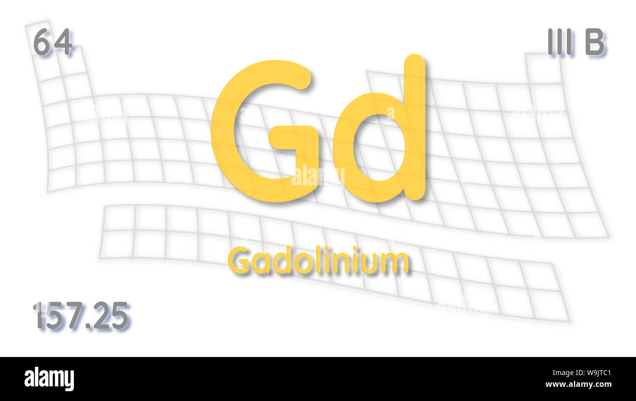 Gadolinium chemical element atomic data and symbol - table of elements ...